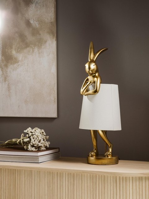 KARE lampa stołowa RABBIT 68 cm złota / biała | Dekoracje do domu ...